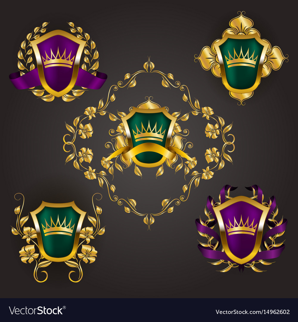 Monogram logos set Royalty Free Vector Image - VectorStock