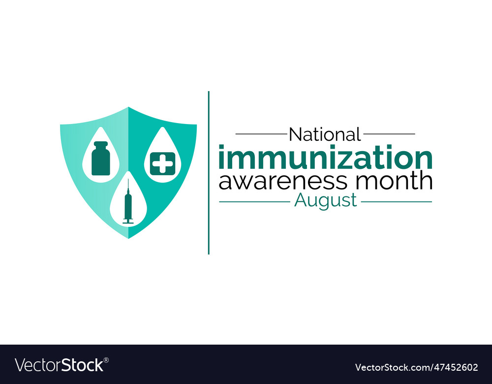National immunization awareness month Royalty Free Vector