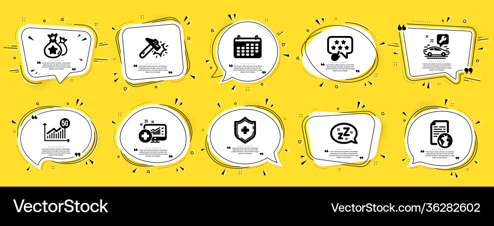 Technology icons set included icon as ranking Vector Image