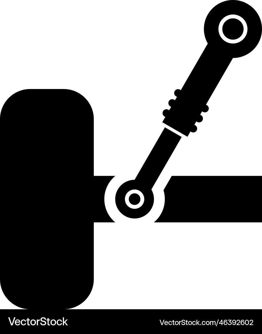 Wheel and shock absorber car suspension system Vector Image