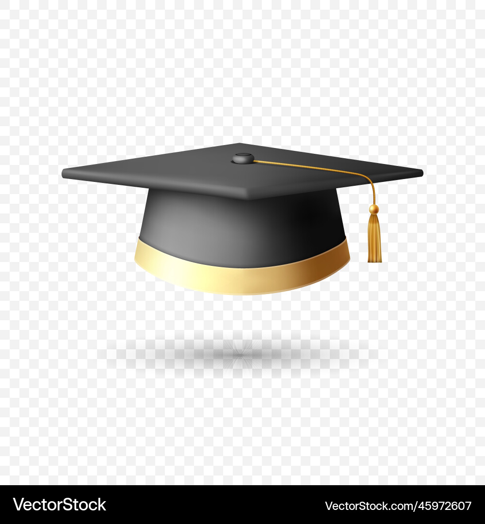 3d realistic graduate college high school Vector Image