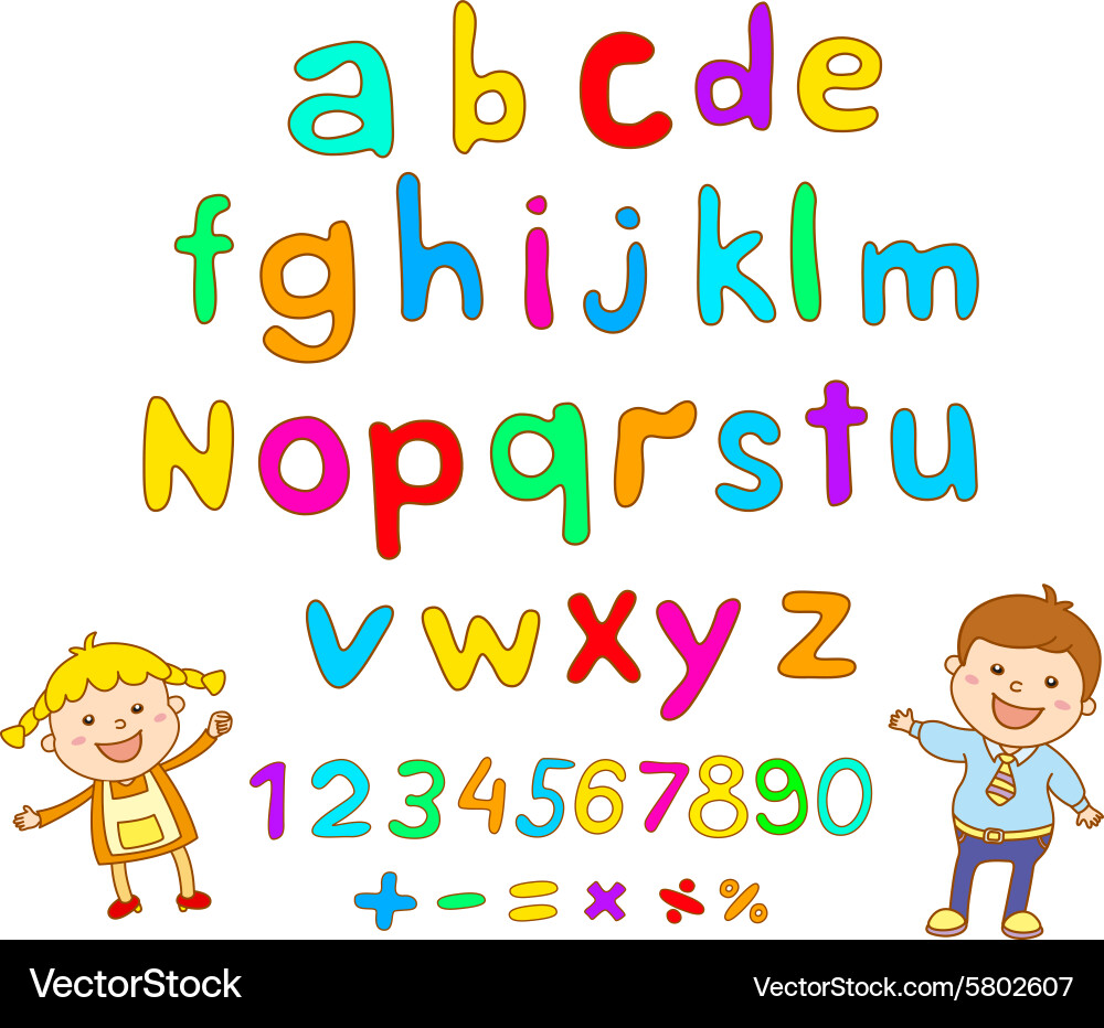 Abc for kids alphabet children fun Royalty Free Vector Image