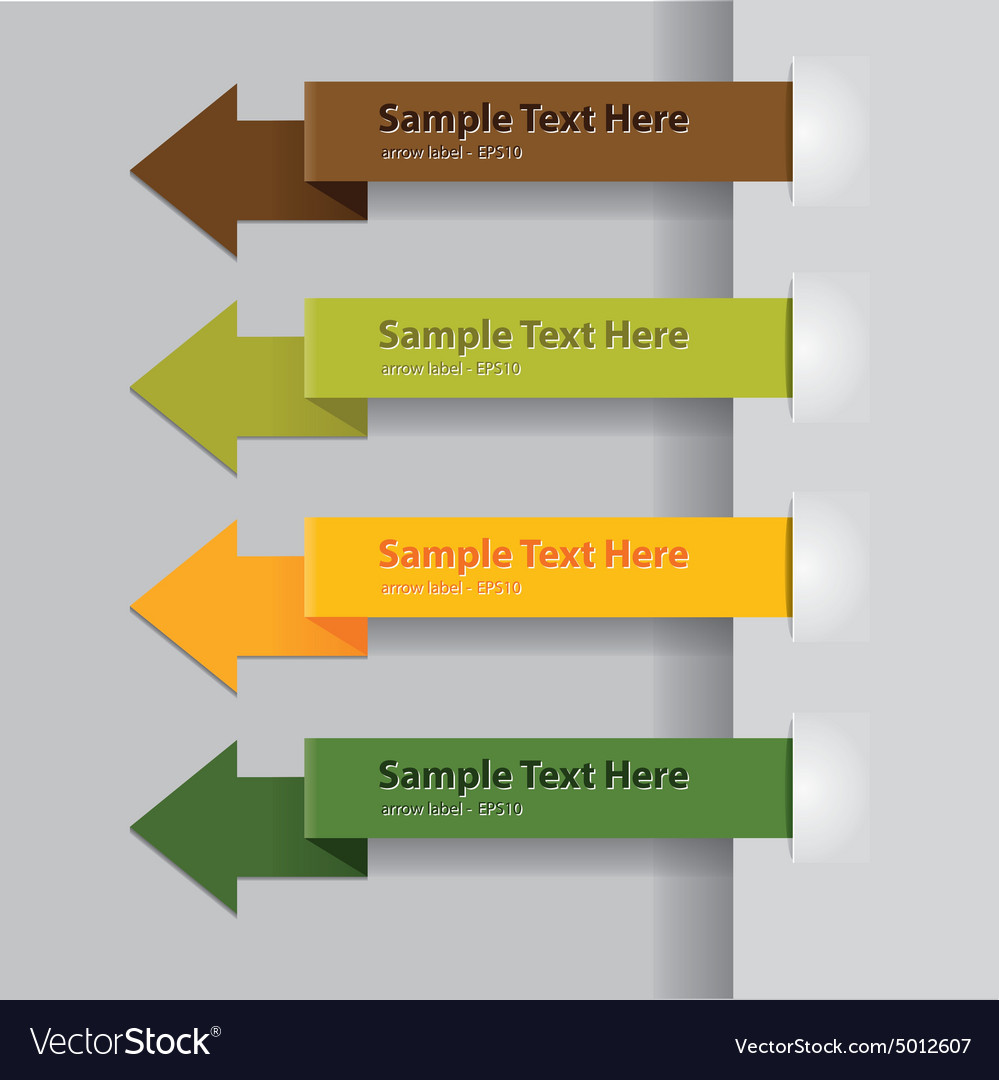 Arrow tags Royalty Free Vector Image - VectorStock