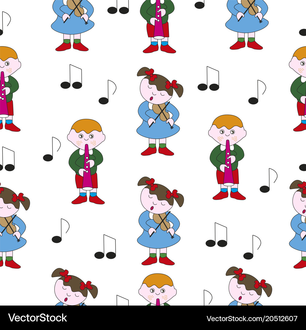 Children music theme Royalty Free Vector Image