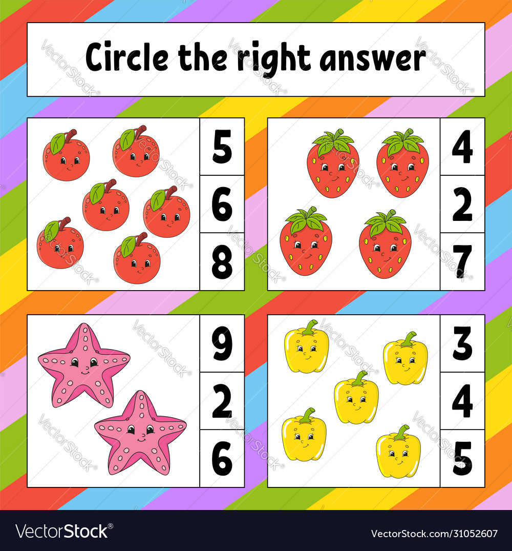 Circle right answer education developing Vector Image