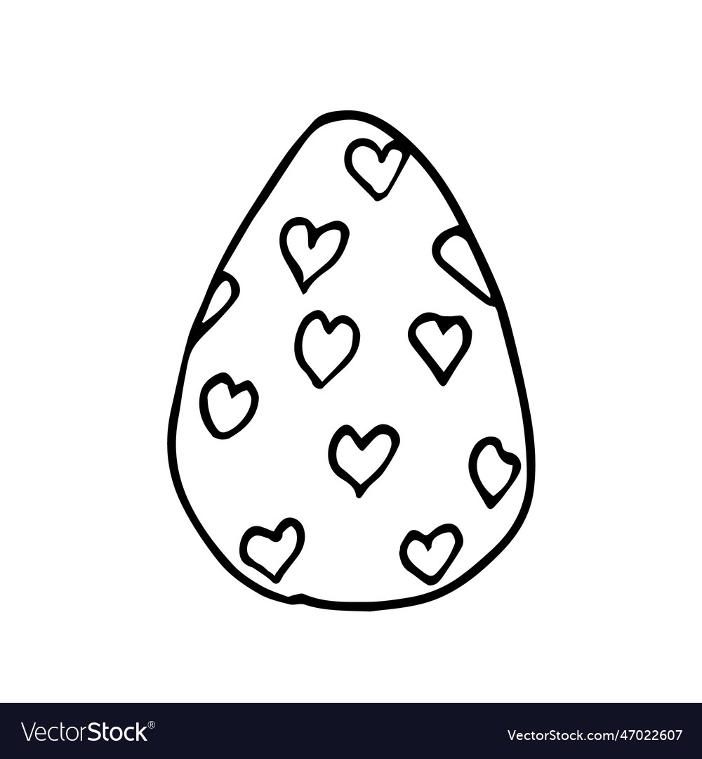 Doodle easter egg Royalty Free Vector Image - VectorStock