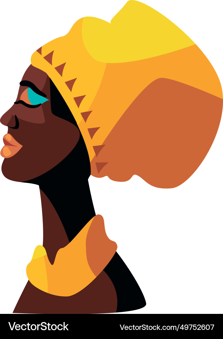 Gele traditional turban Royalty Free Vector Image