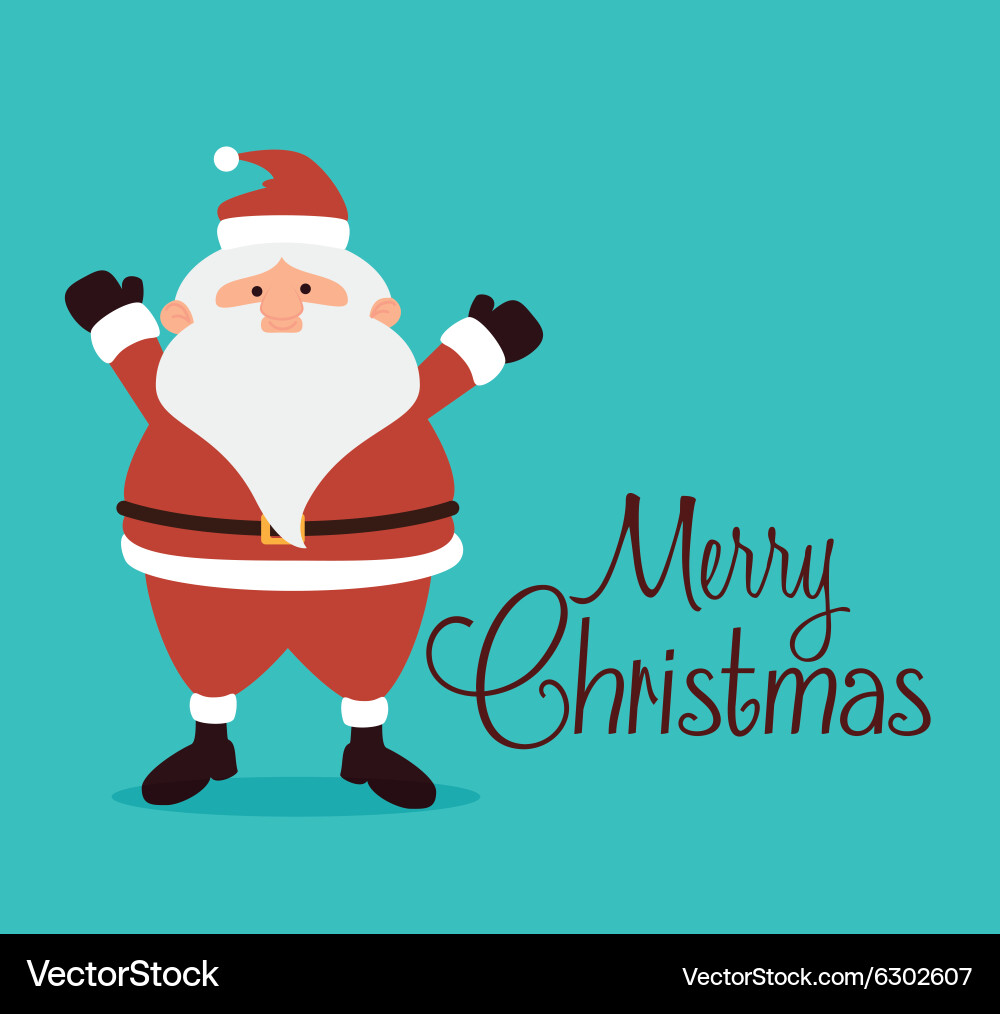 Merry christmas colorful card Royalty Free Vector Image