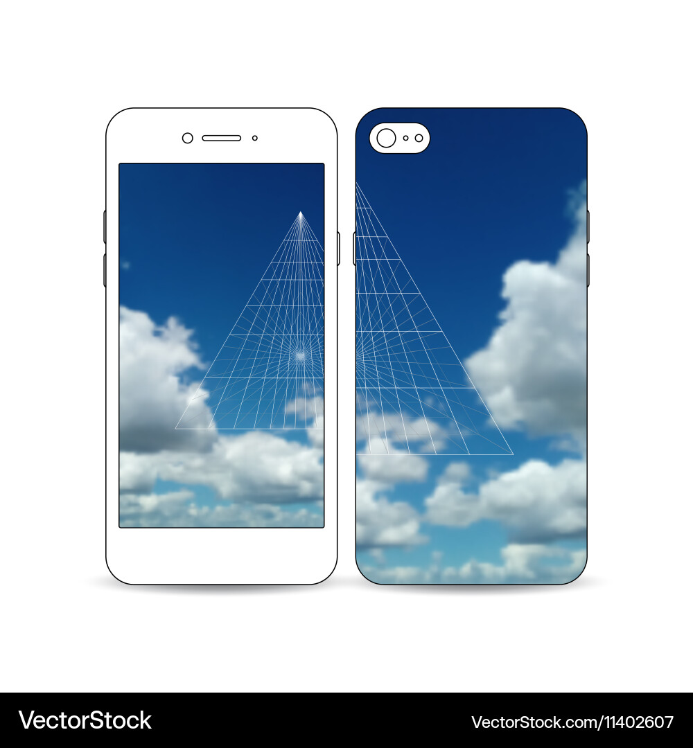 Mobile smartphone with an example of the screen Vector Image