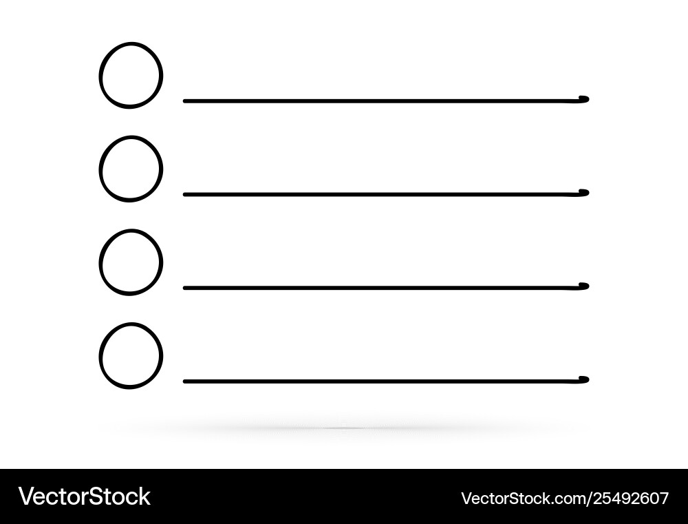 Popular drawing check list and choice symbol Vector Image