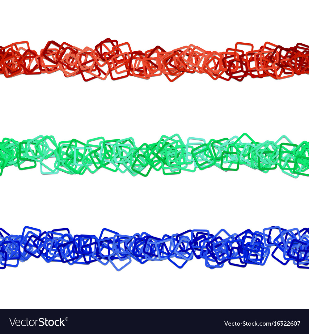 Repeatable square pattern line design set Vector Image