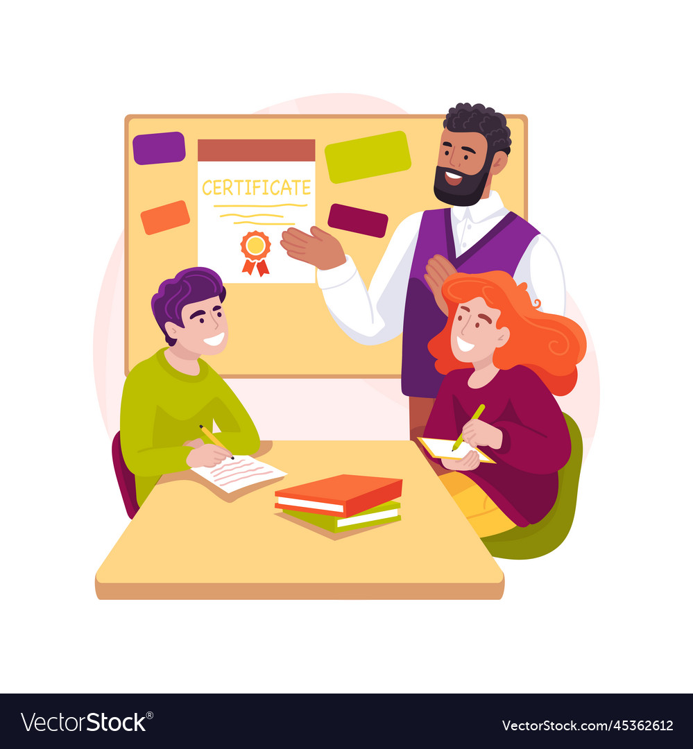 Accredited curriculum program isolated cartoon Vector Image Accredited curriculum program isolated cartoon Vector Image