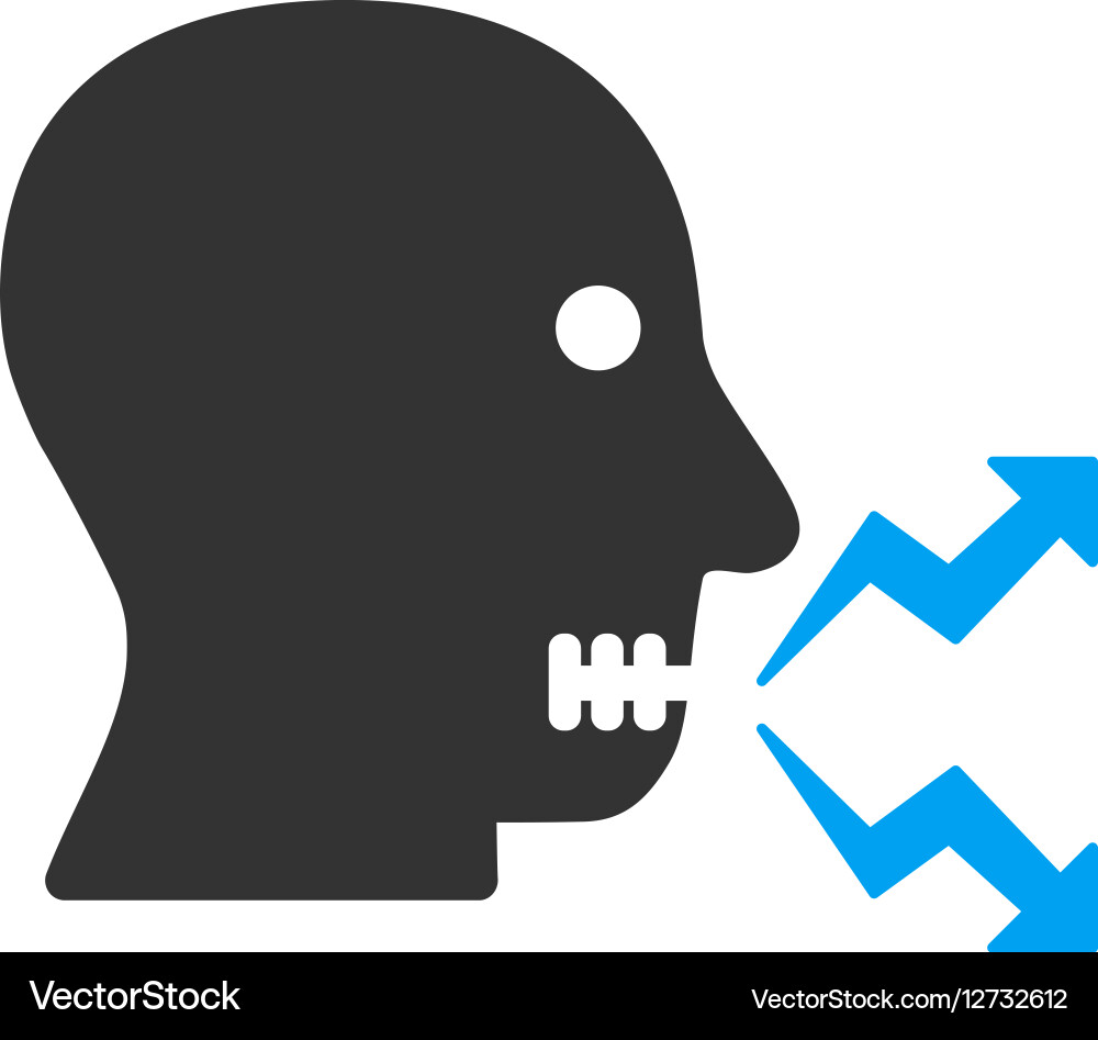Angry person shout flat icon Royalty Free Vector Image