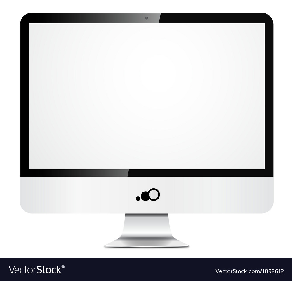 Detailed computer display Royalty Free Vector Image