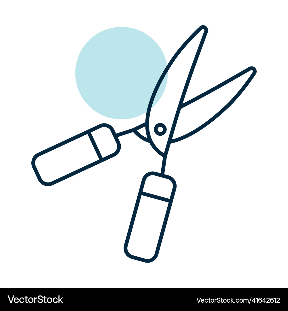 Garden shears isolated icon hedge sign Royalty Free Vector