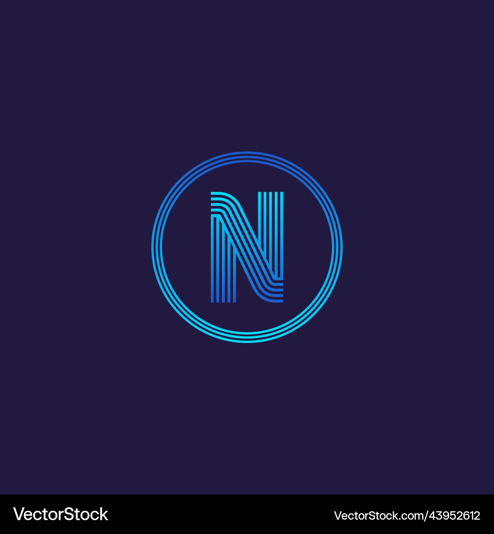 It logo letter n tech company digital logo Vector Image
