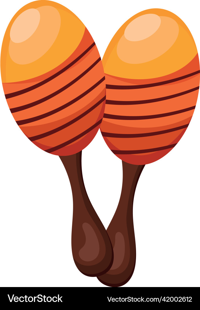 Maracas musical instrument Royalty Free Vector Image