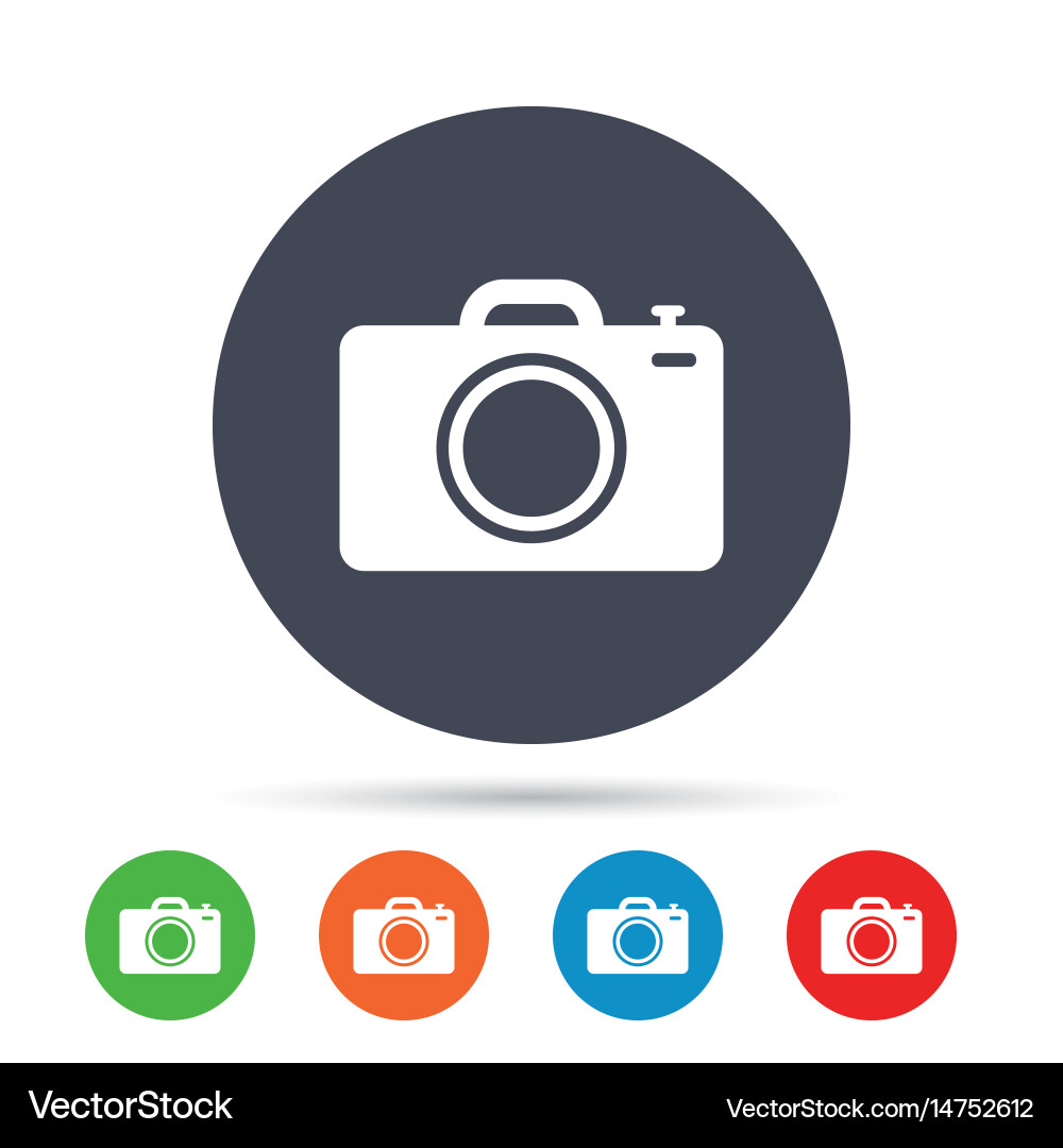 Photo camera sign icon symbol Royalty Free Vector Image