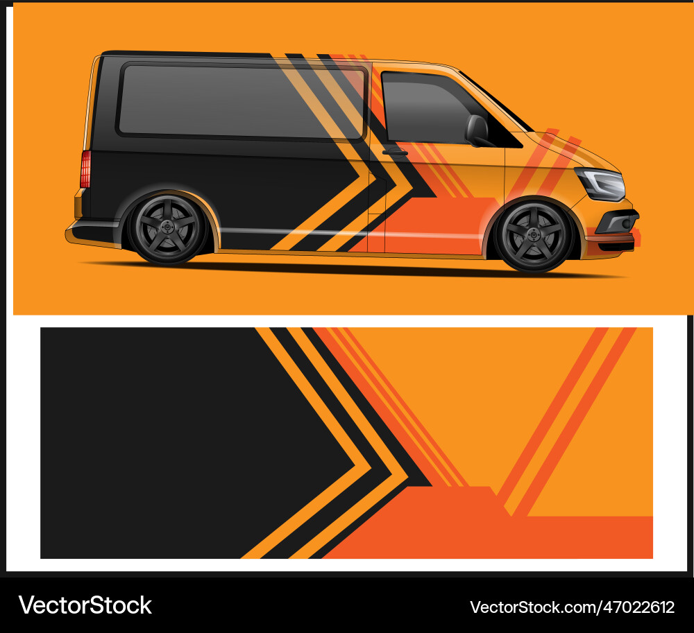 Sticker design car wraps vehicle Royalty Free Vector Image
