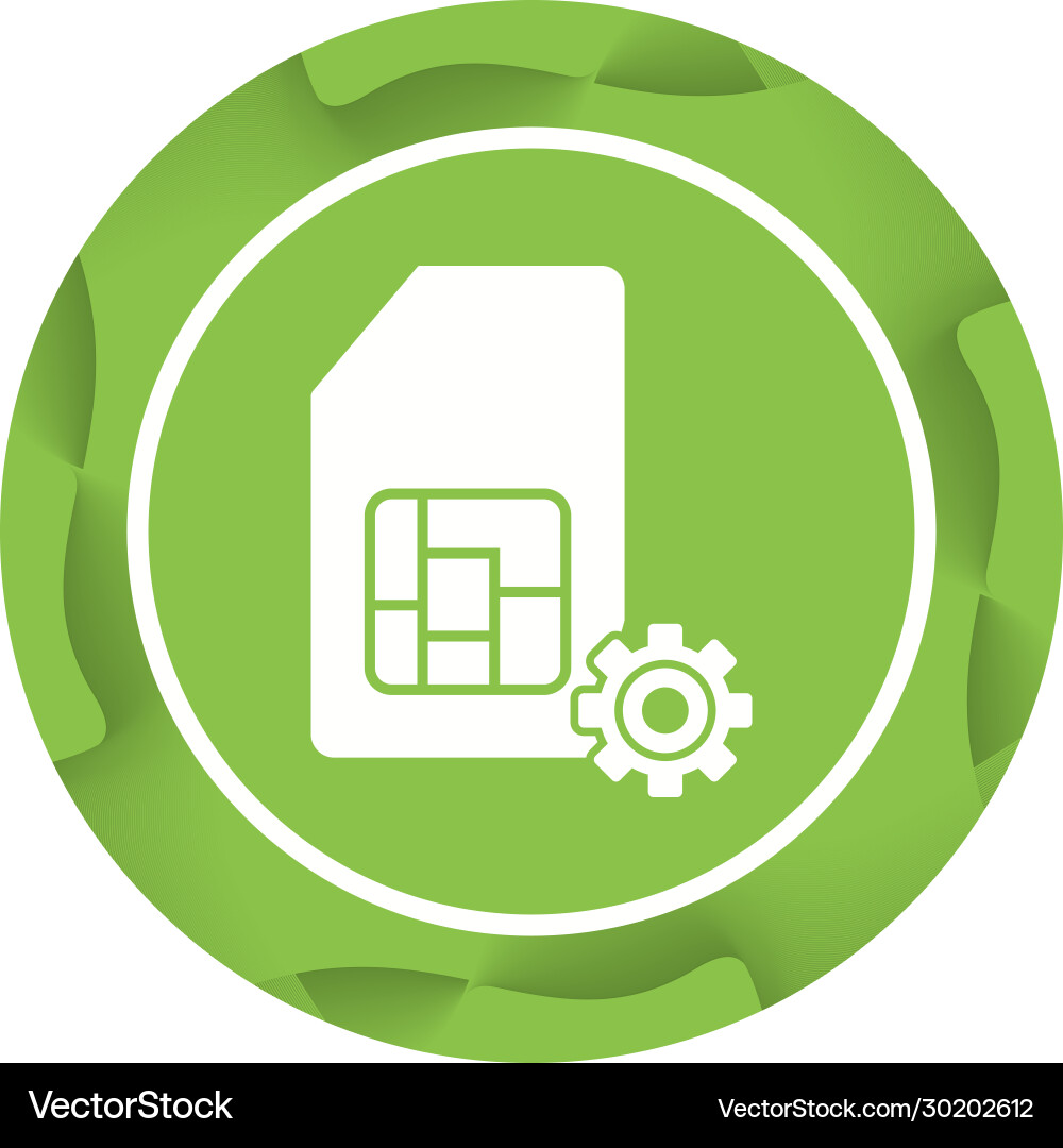 Unique sim management glyph icon Royalty Free Vector Image