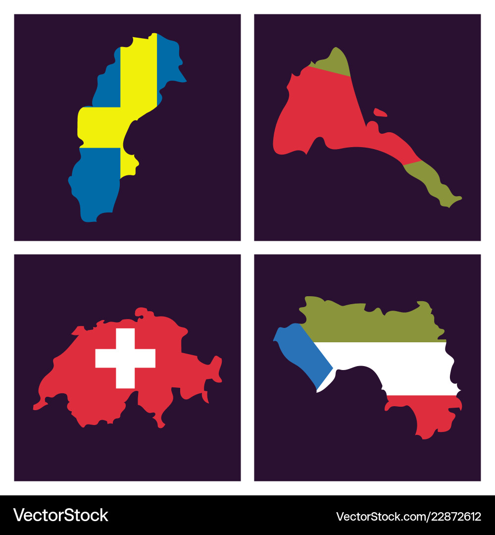 World map-countries in color on white background Vector Image