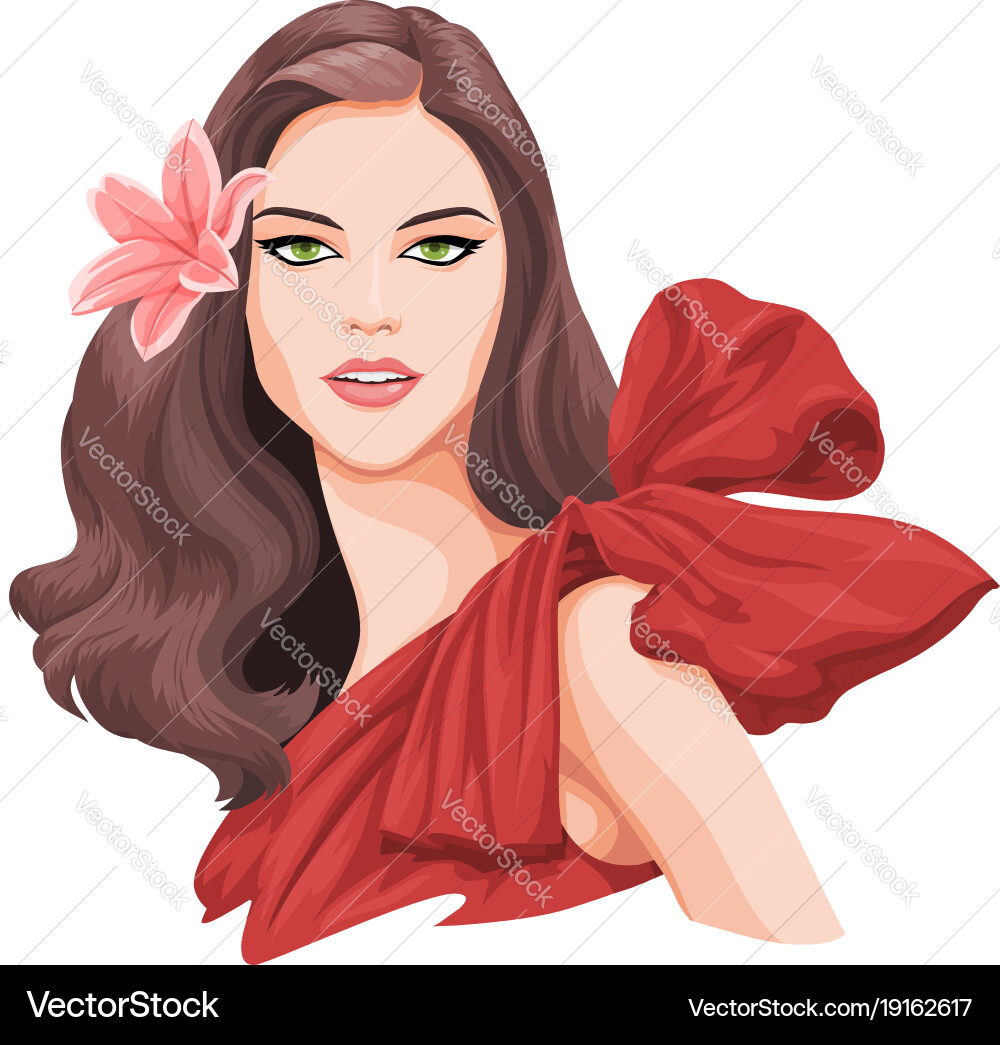 Beautiful young woman Royalty Free Vector Image