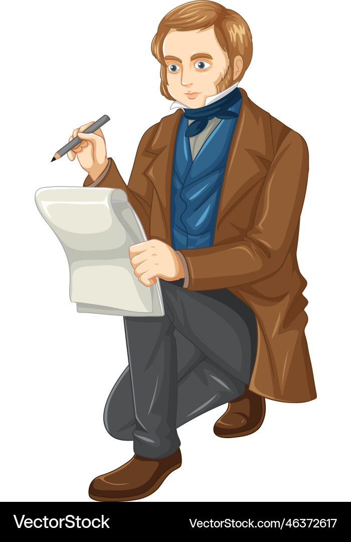 Famous naturalist charles darwin Royalty Free Vector Image