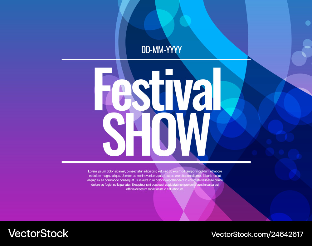 Festival show poster poster template Royalty Free Vector