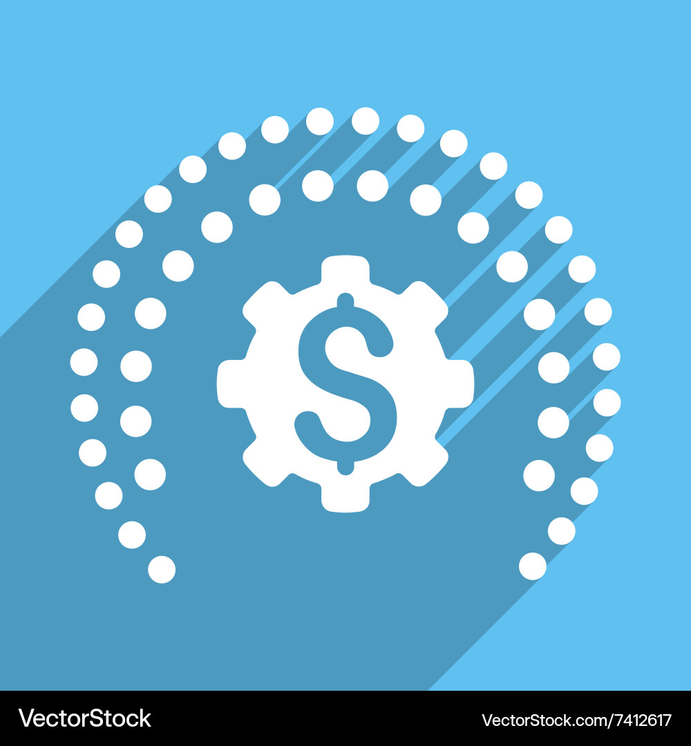 Financial Industry Protection Long Shadow Square Vector Image