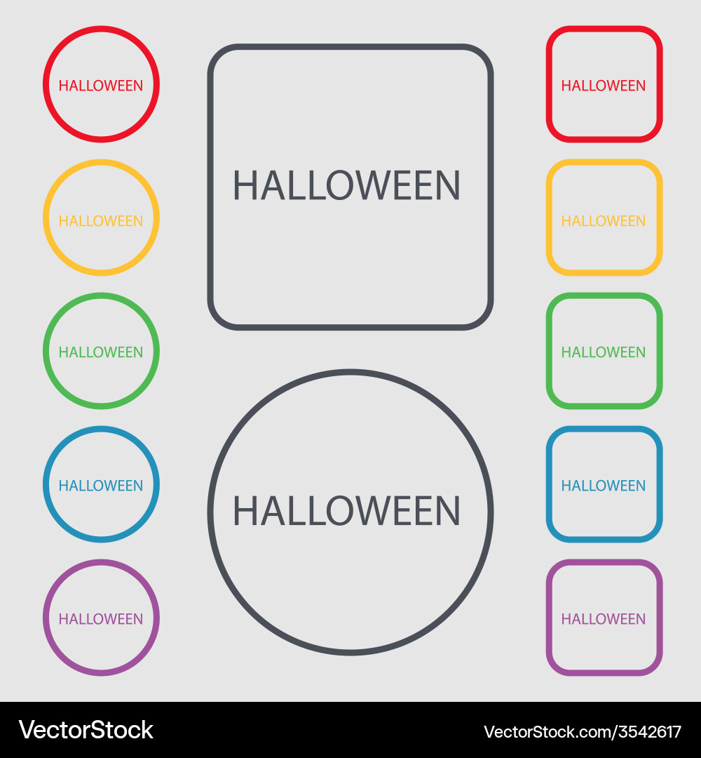 Halloween sign icon symbol set Royalty Free Vector Image