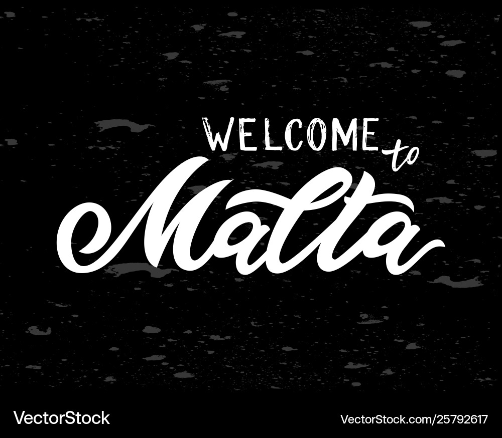 Hand Lettering Modern Calligraphy Welcome Vector Image