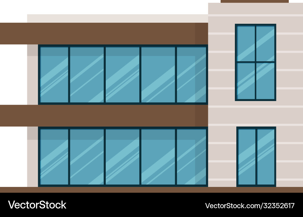Modern two-storey mansion in expensive style Vector Image