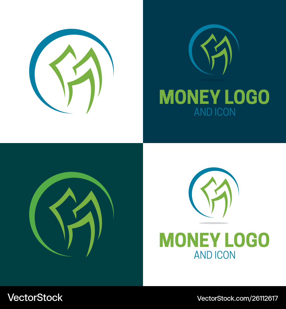 Money logo and icon 2 Royalty Free Vector Image