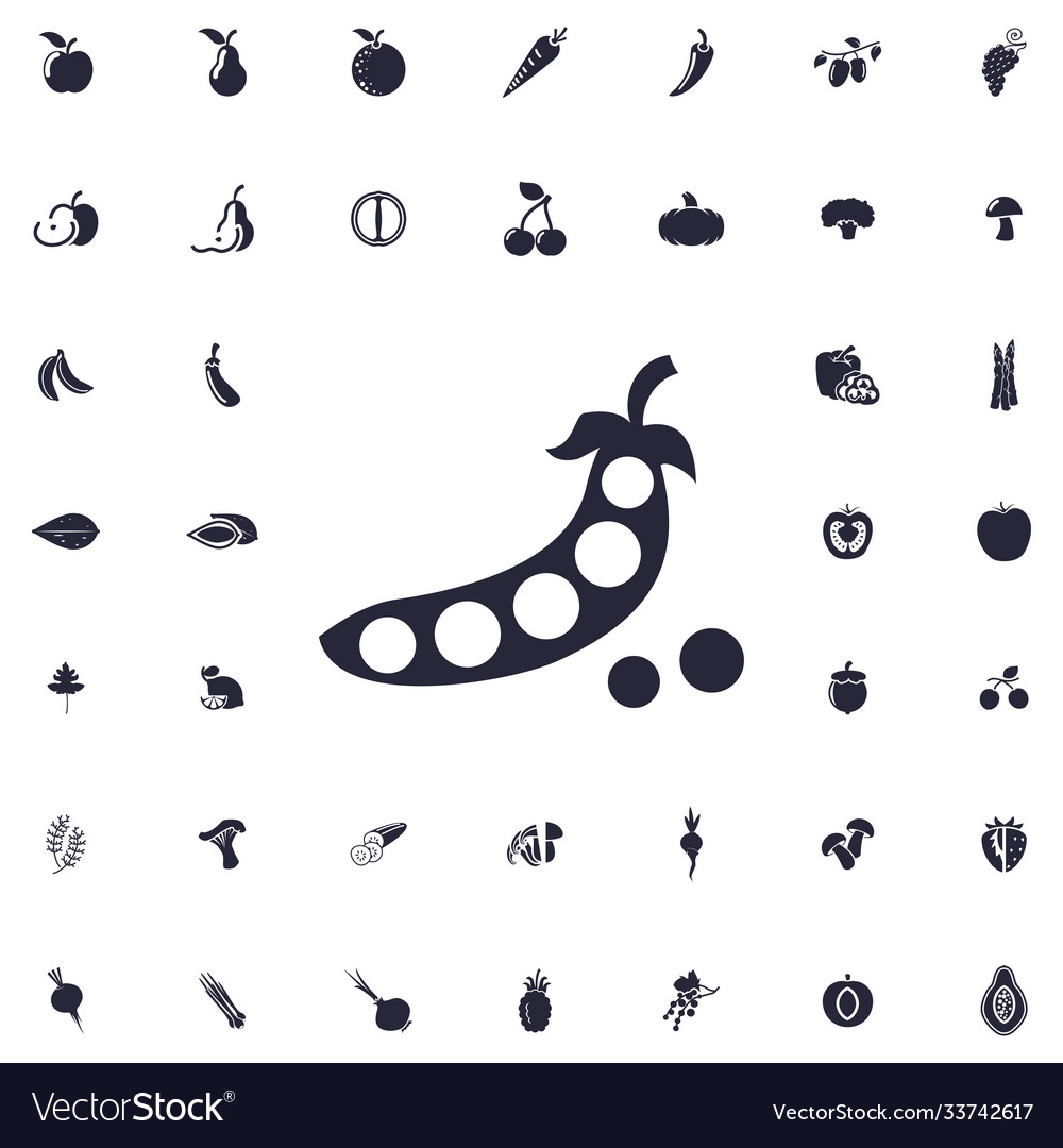 Peas icon Royalty Free Vector Image - VectorStock