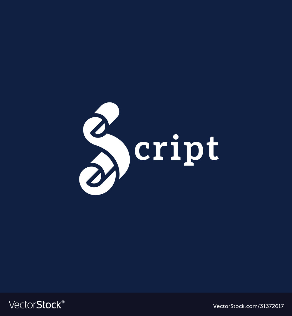 Script Logo Design Royalty Free Vector Image VectorStock