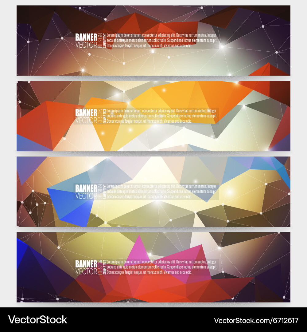 Set of modern banners abstract Royalty Free Vector Image