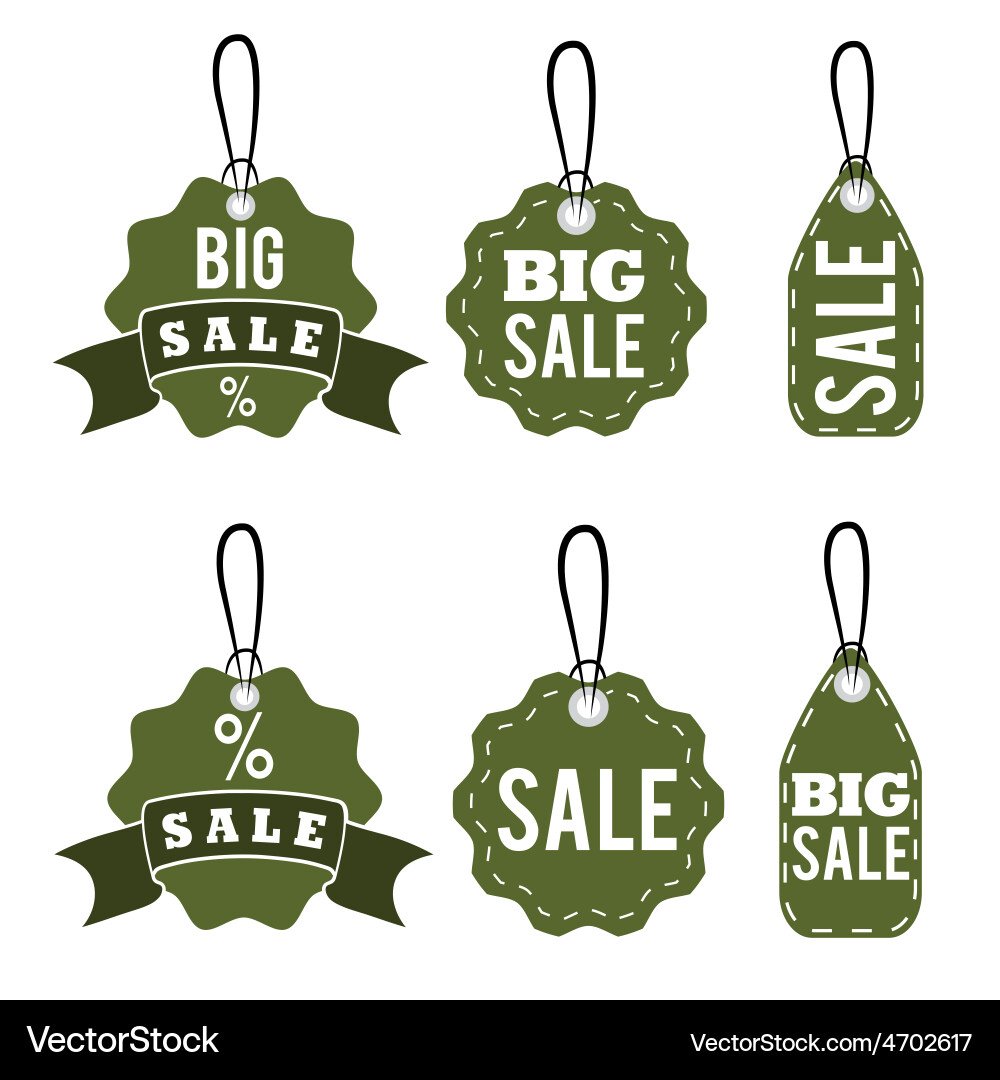 Set of sale tags design template Royalty Free Vector Image