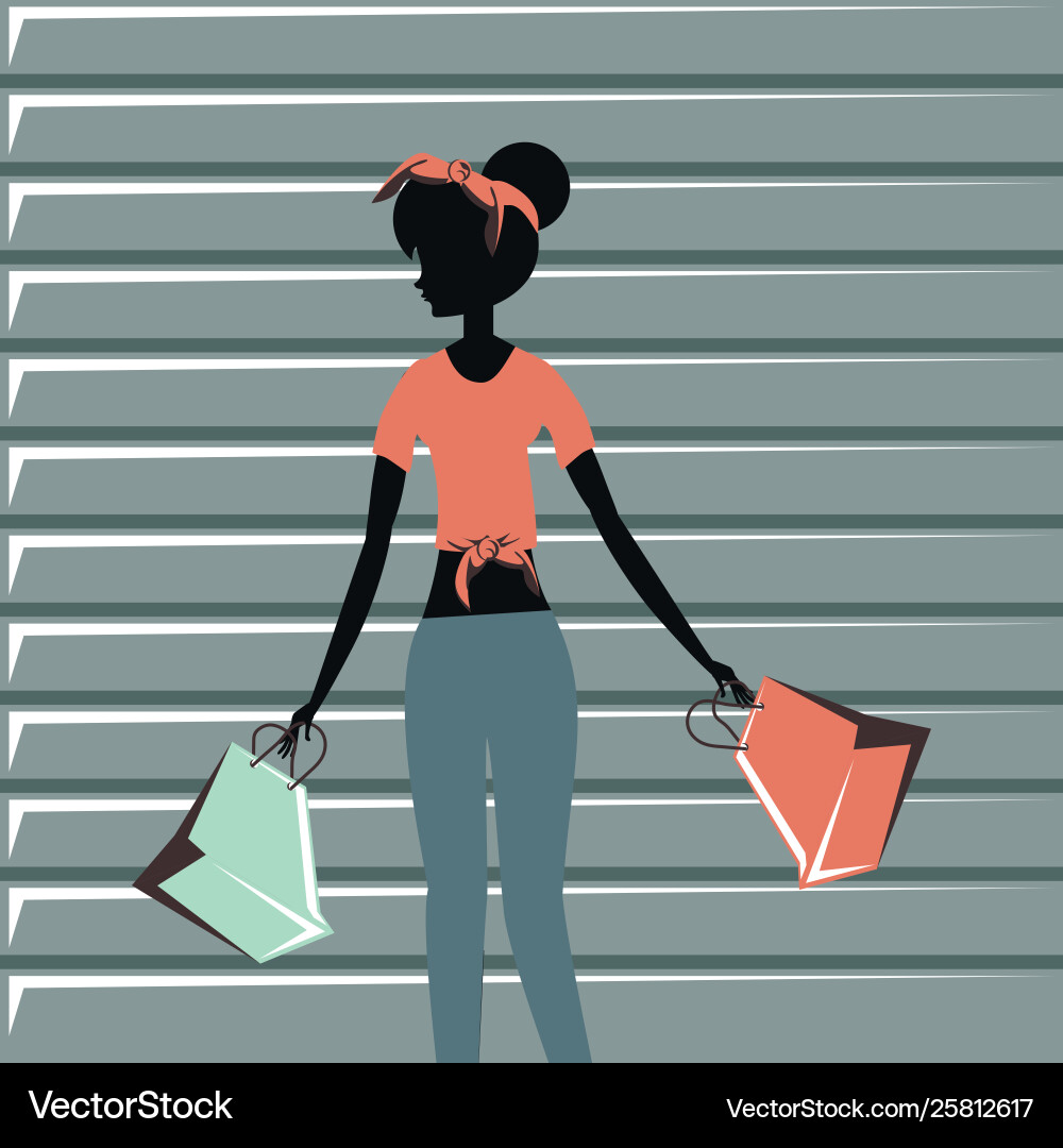 Woman retro store icon Royalty Free Vector Image