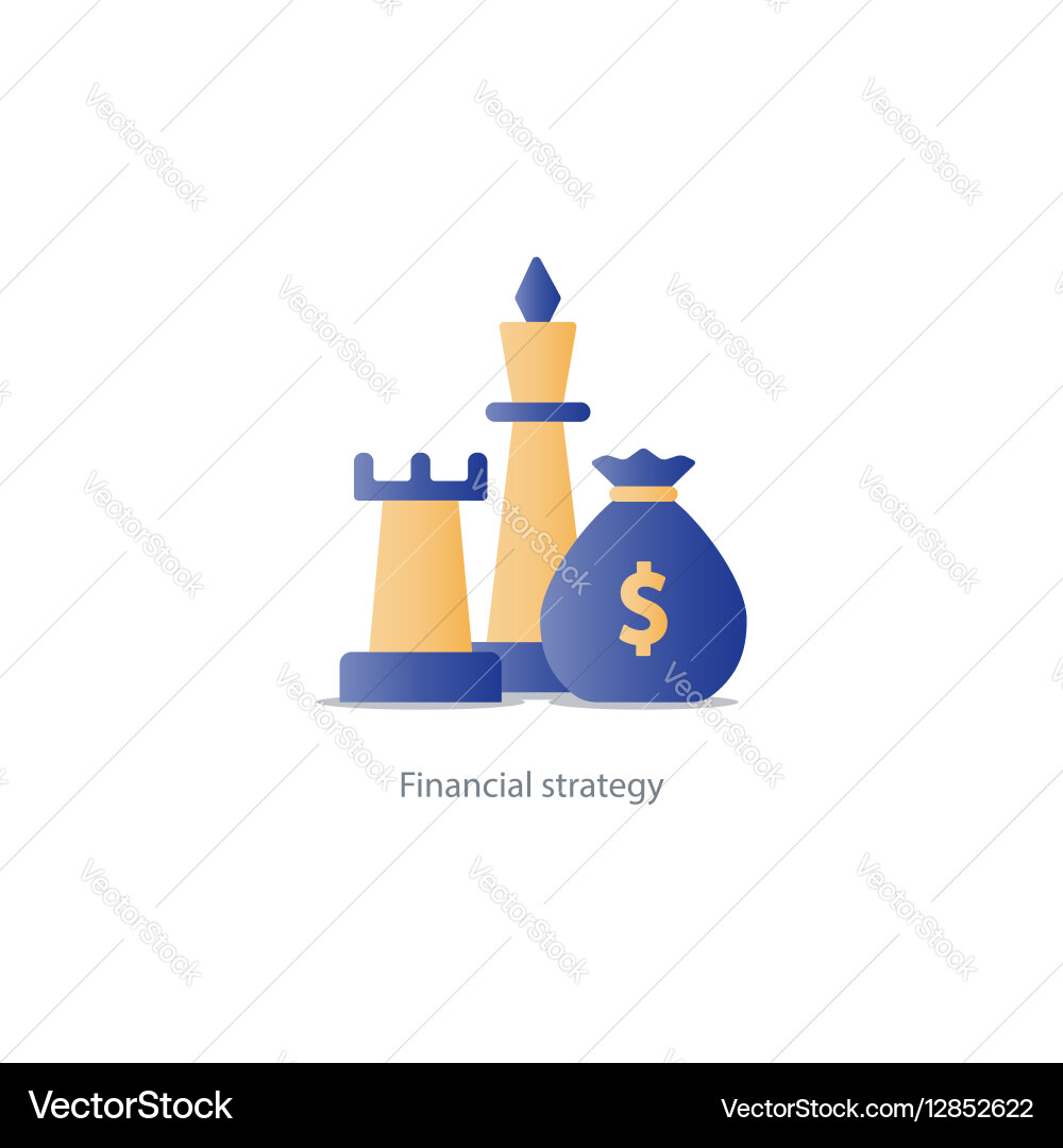 Business strategy icon budget management Vector Image