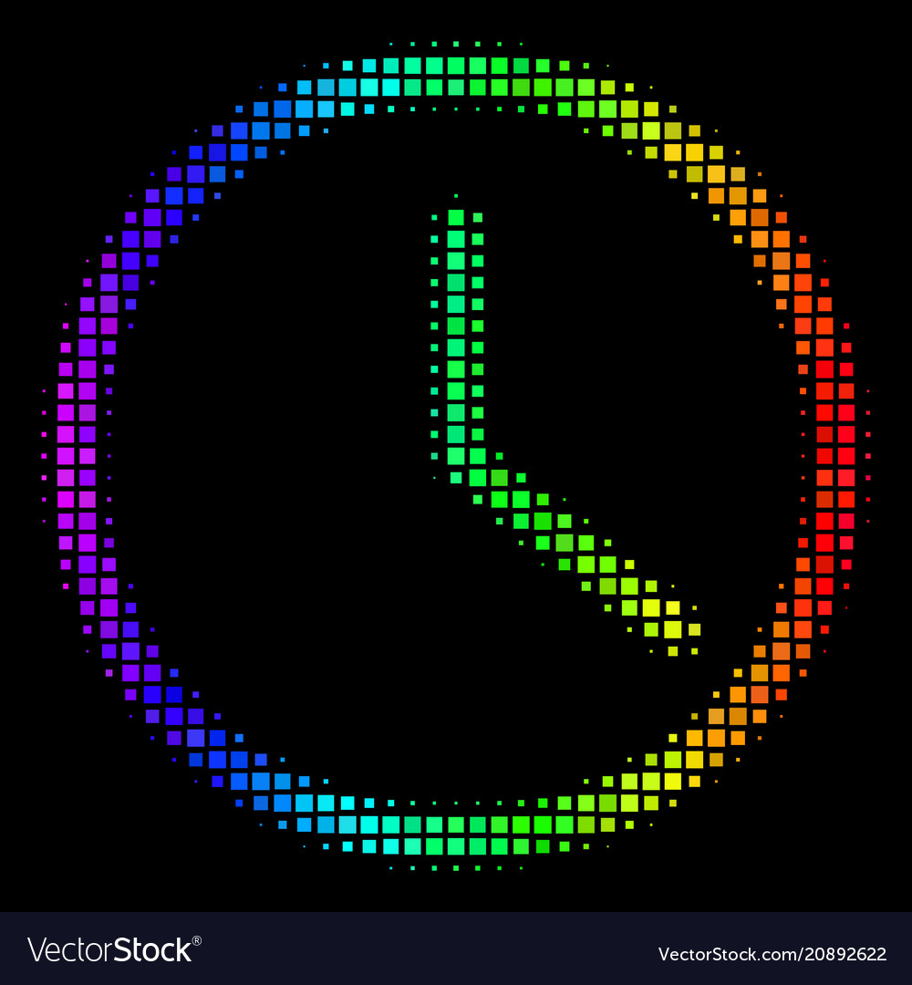 Colored dot clock icon Royalty Free Vector Image