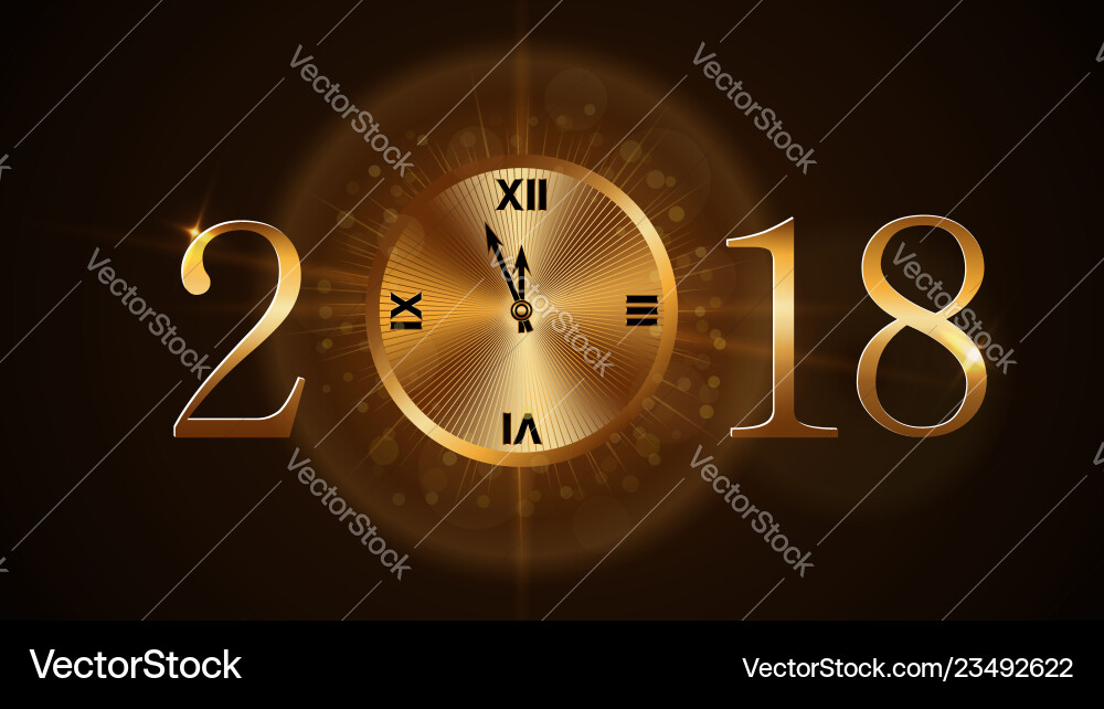Happy new year background gold Royalty Free Vector Image