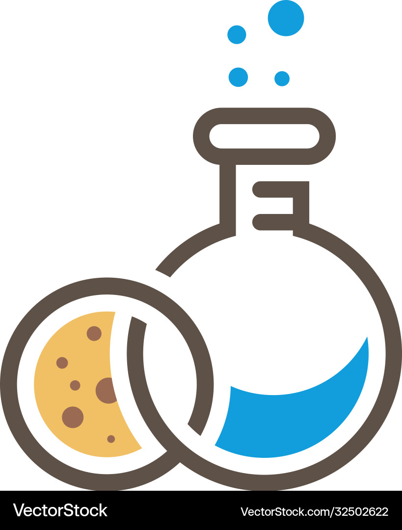 Lab cookies logo design template icon symbol Vector Image