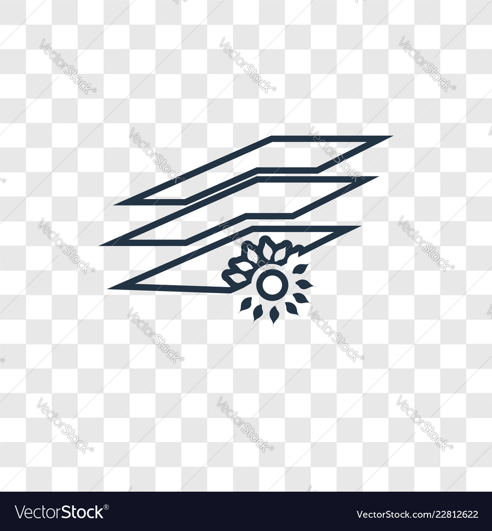 Layer concept linear icon isolated on transparent Vector Image