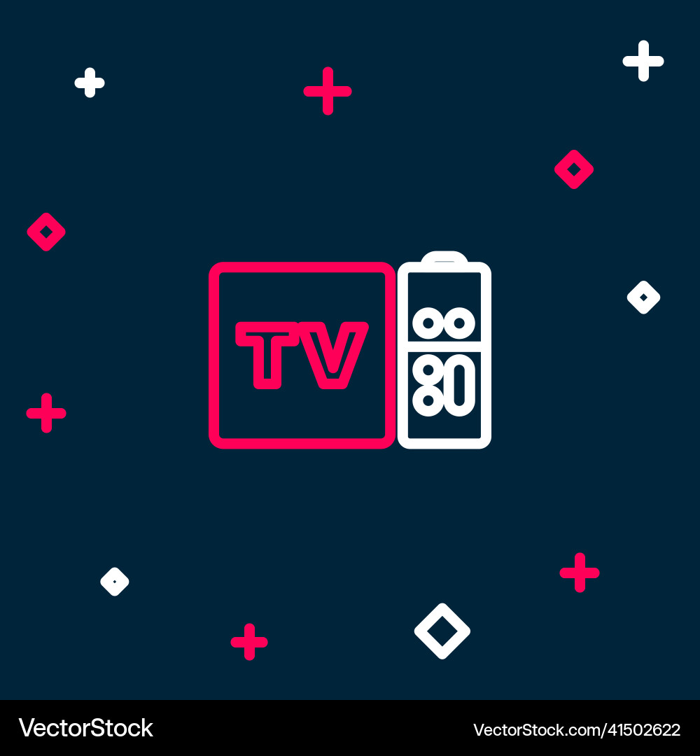 Line multimedia and tv box receiver and player Vector Image
