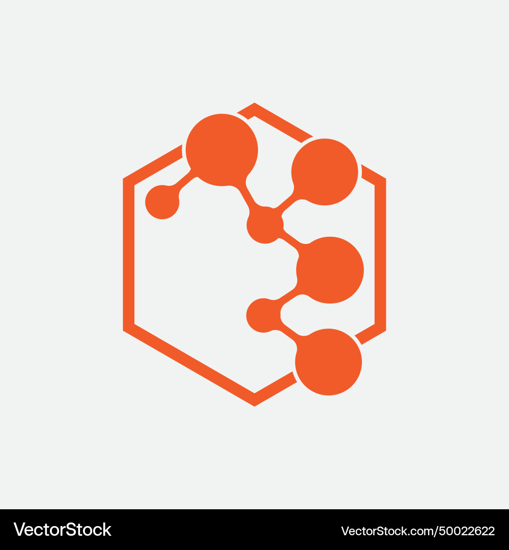 Molecule logo icon template Royalty Free Vector Image