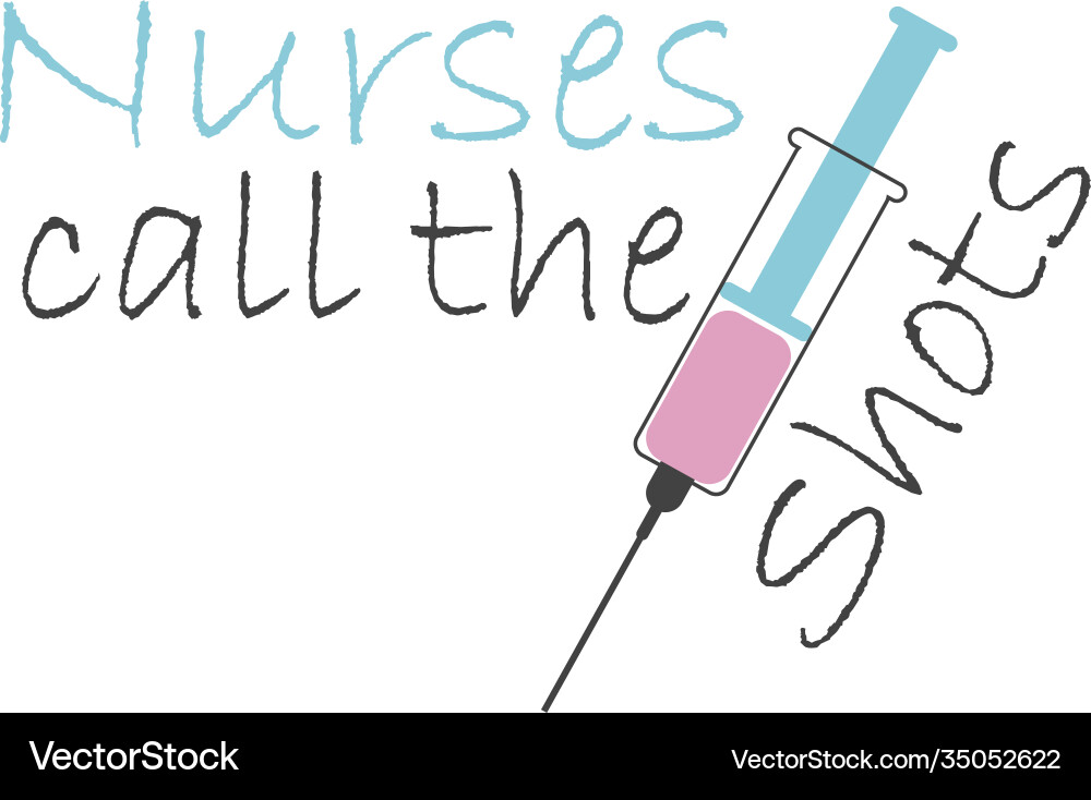 Nurse call shots on white background Royalty Free Vector