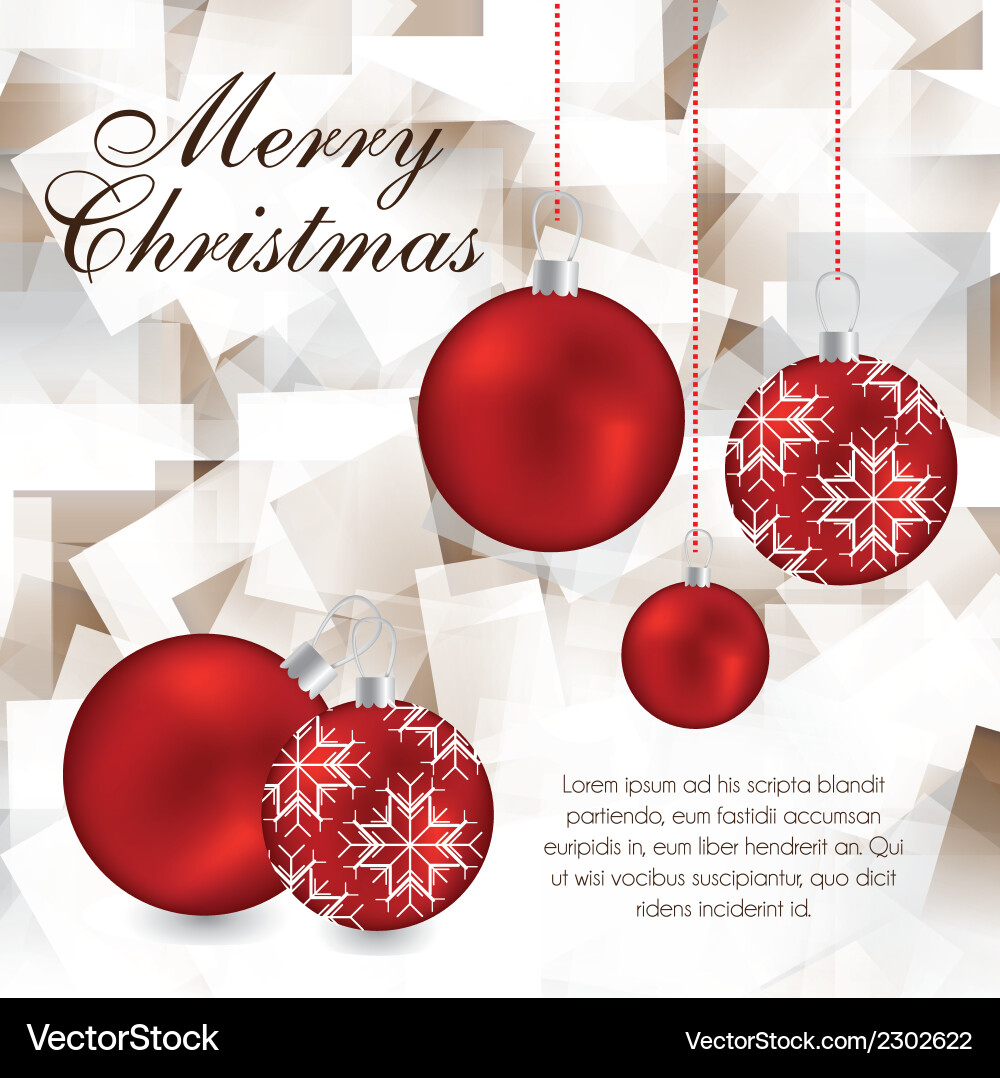 Red christmas balls Royalty Free Vector Image - VectorStock