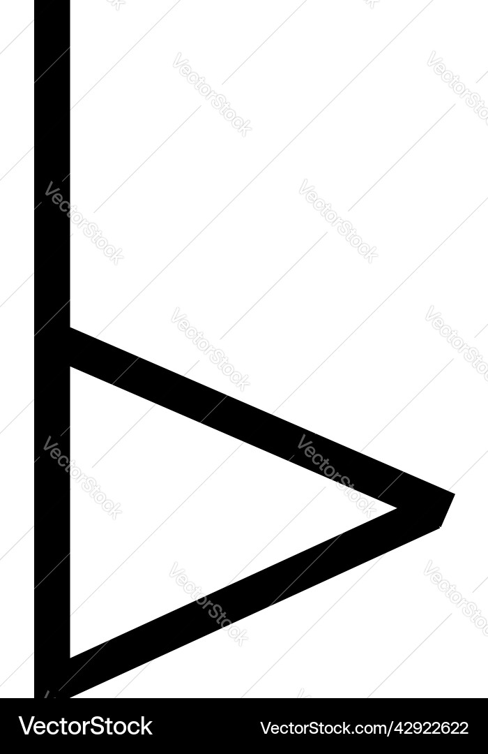 Runic scandinavian celtic alphabet letter b Vector Image