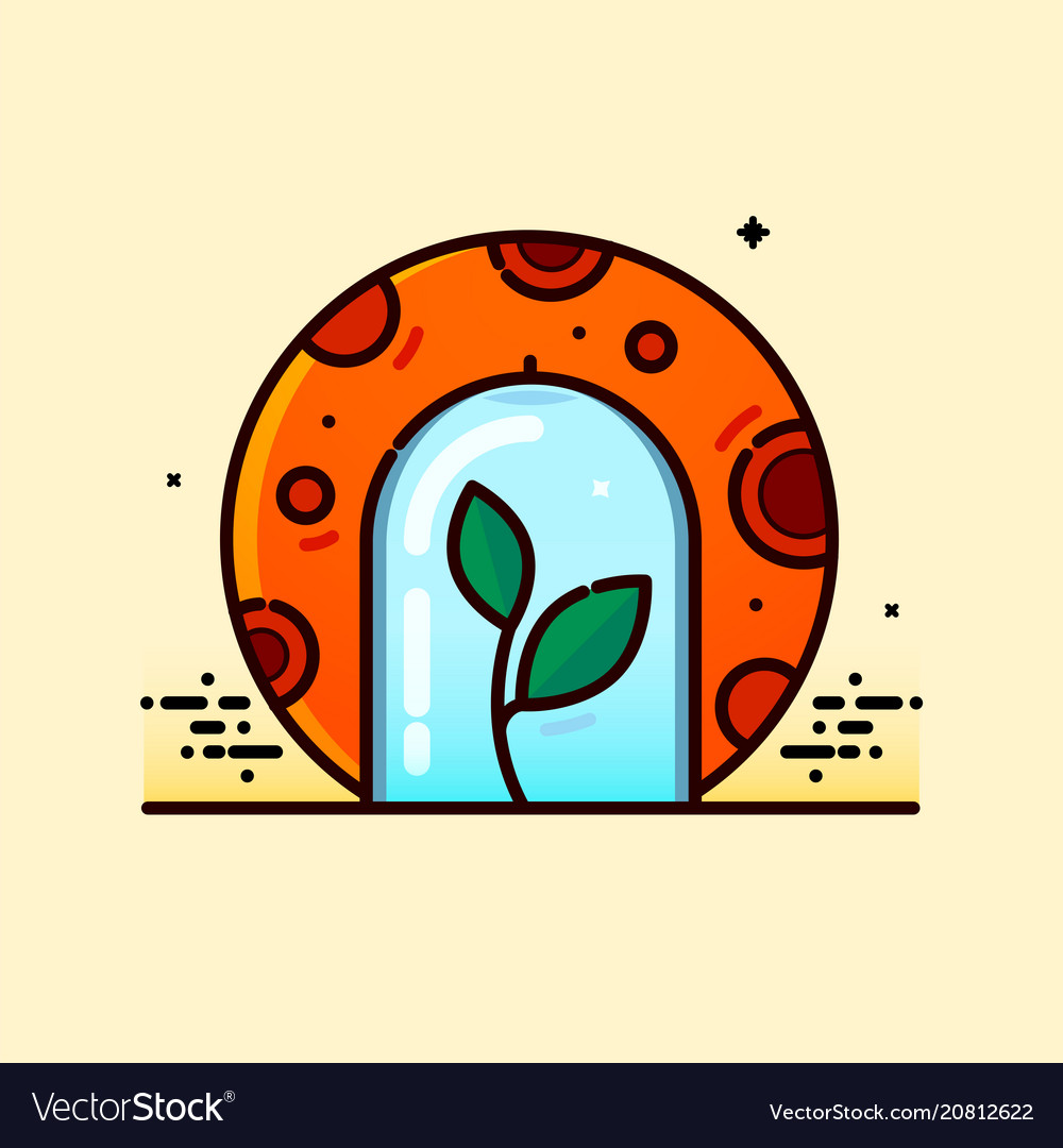 Terraforming of mars Royalty Free Vector Image