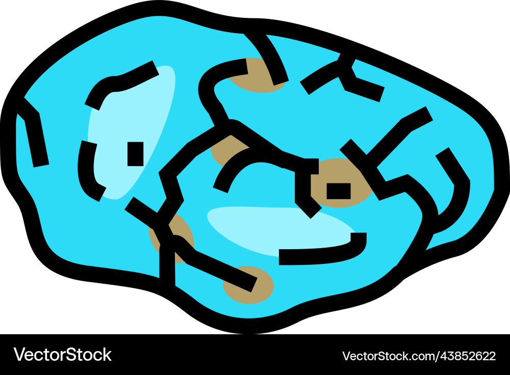 Turquoise stone rock color icon Royalty Free Vector Image